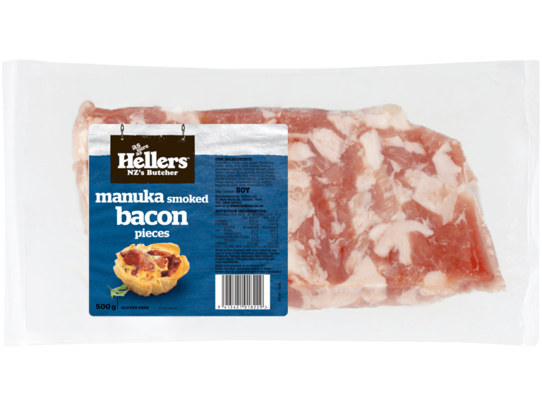 Hellers Bacon Pieces | Manuka Smoked, 500g Pack | NZ's Butcher
