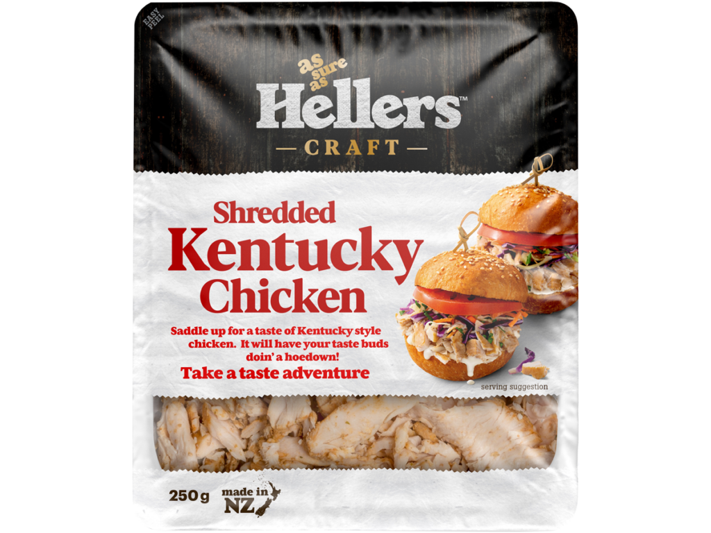 Hellers Shredded Kentucky Chicken | 250g Pack | NZ's Butcher