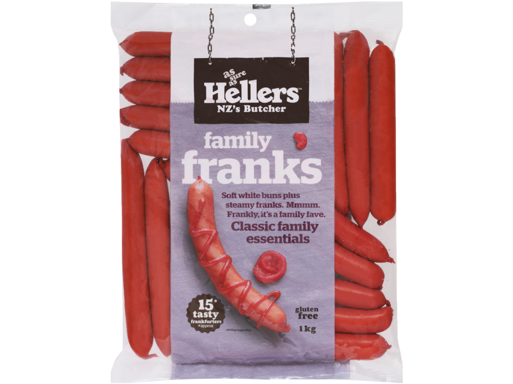 Classic Family Frankfurters | Hellers Sausages | NZ's Butcher